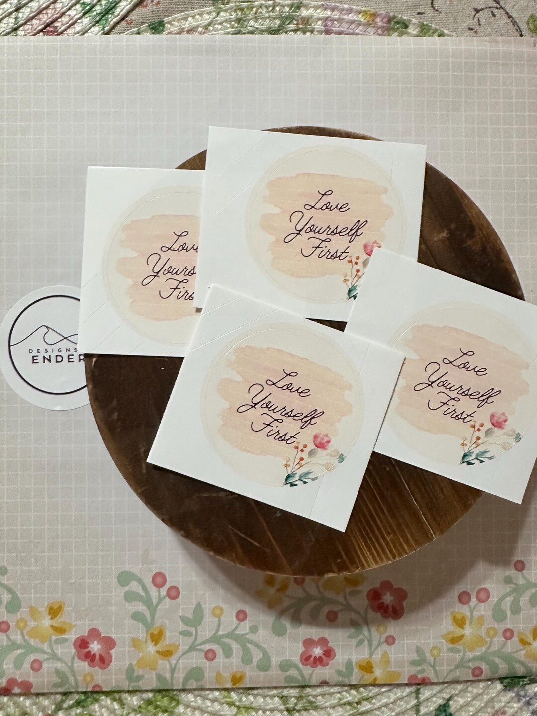 Love Yourself First Sticker: 2 in Round Glossy Sticker - Etsy