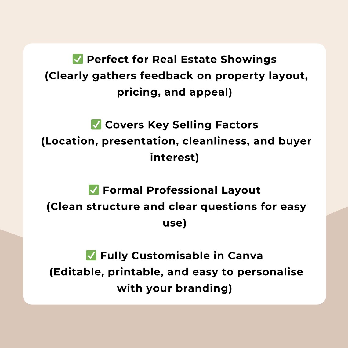 Broker Open Feedback Form, Real Estate Agent Open House Feedback Form ...