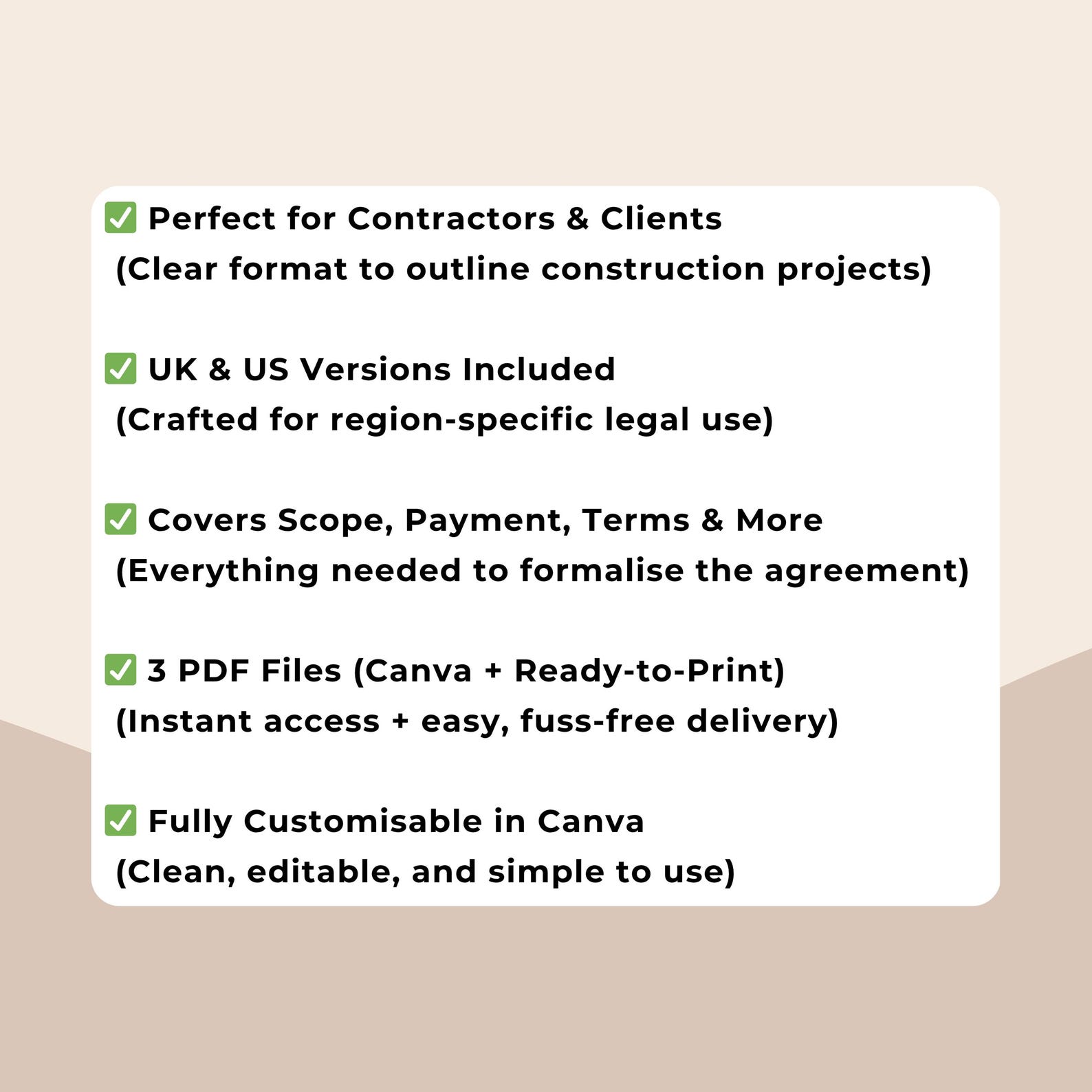 Construction Contract Template, Editable Building Agreement, A4 Canva ...