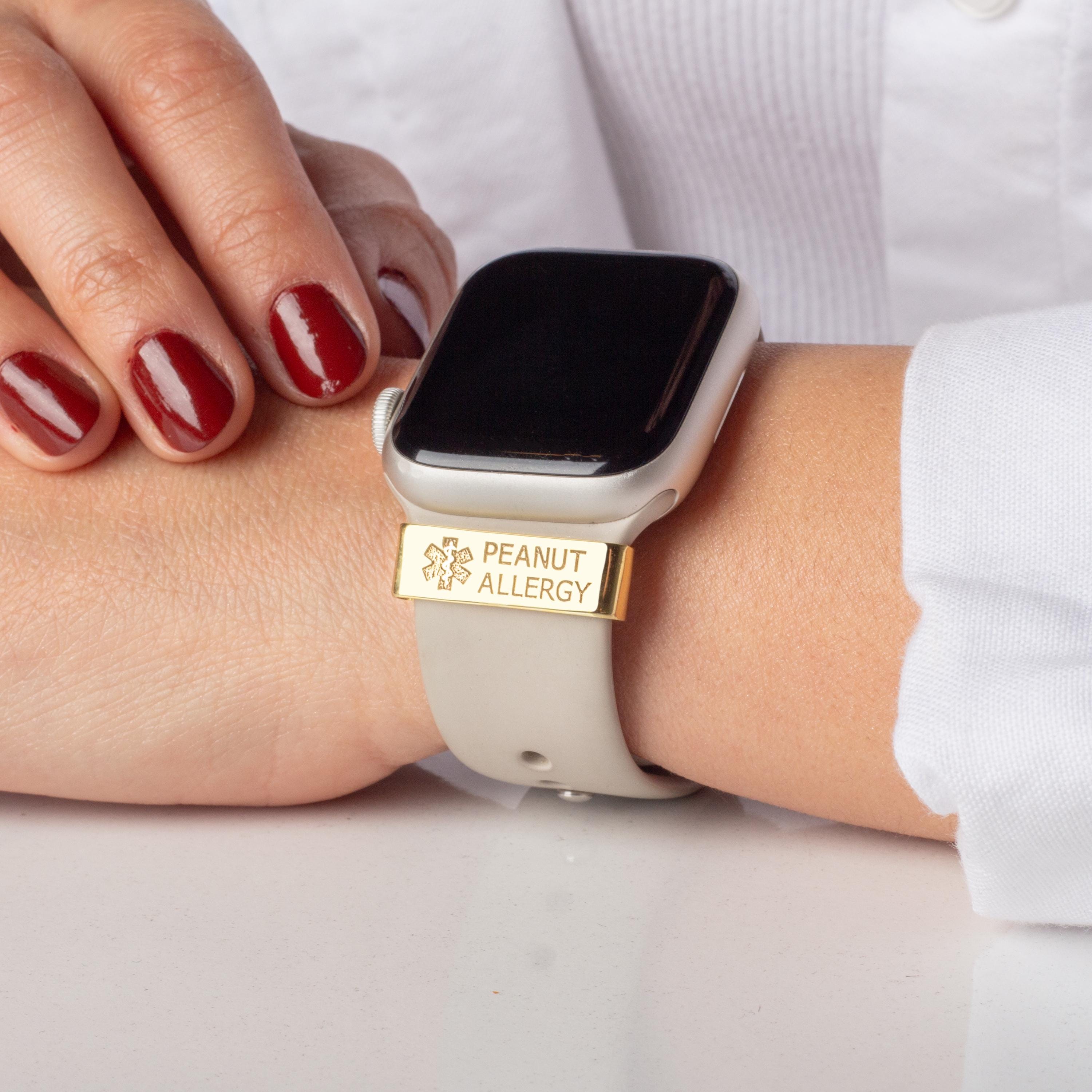 Personalized Medical ID Watch Charm Custom Apple Watch Band Charm ...