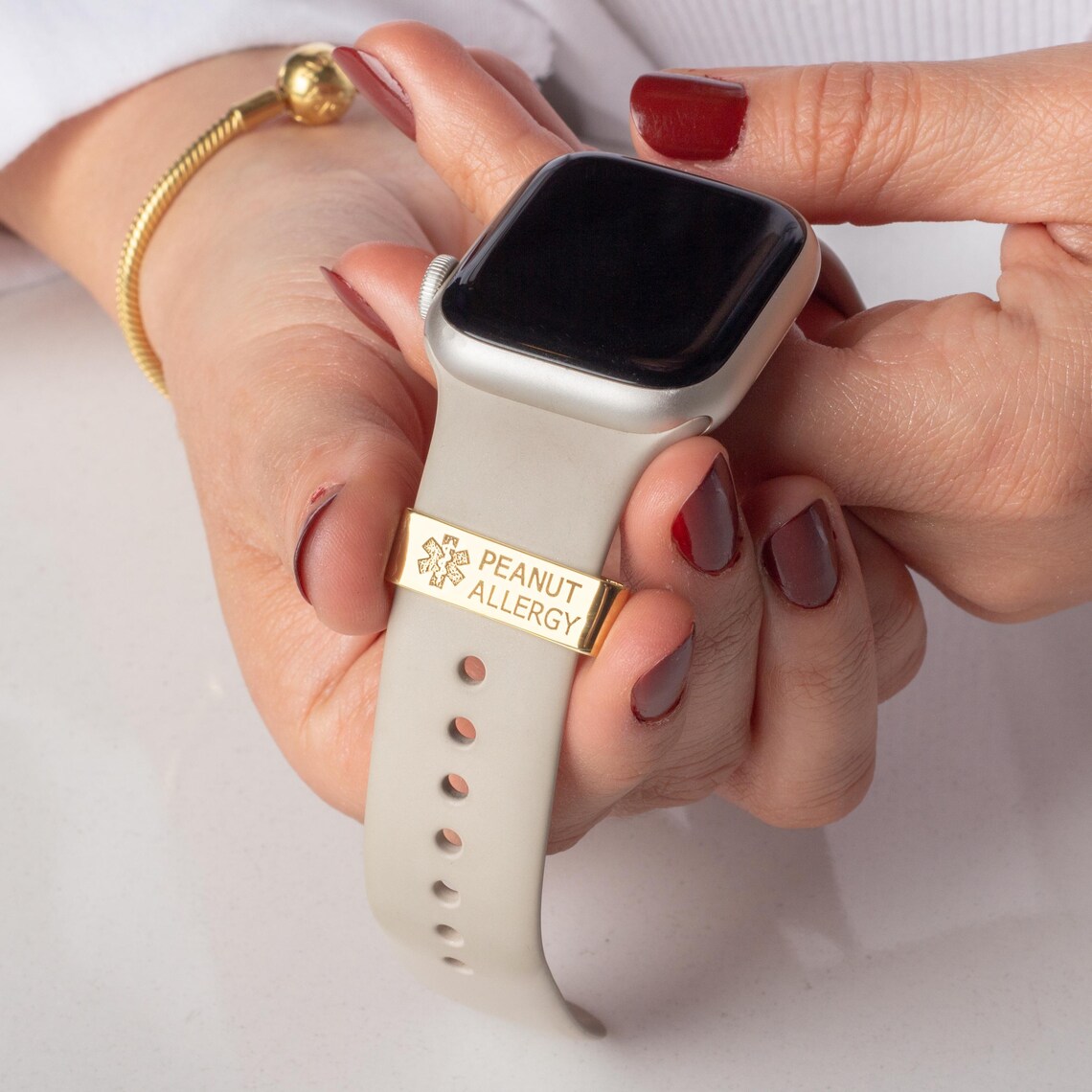 Personalized Medical ID Watch Charm Custom Apple Watch Band Charm ...