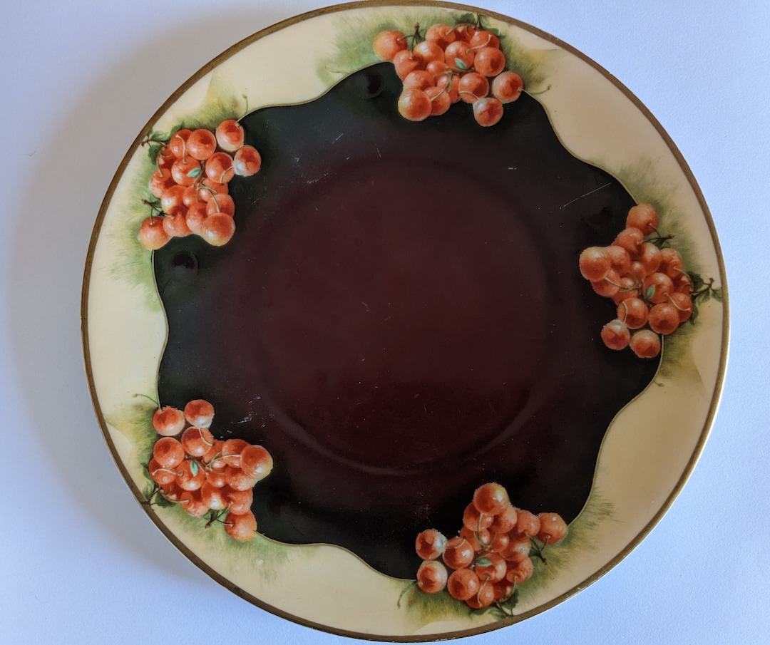 Favorite Bavaria Hand-painted Antique Plate With Red Grapes - Etsy