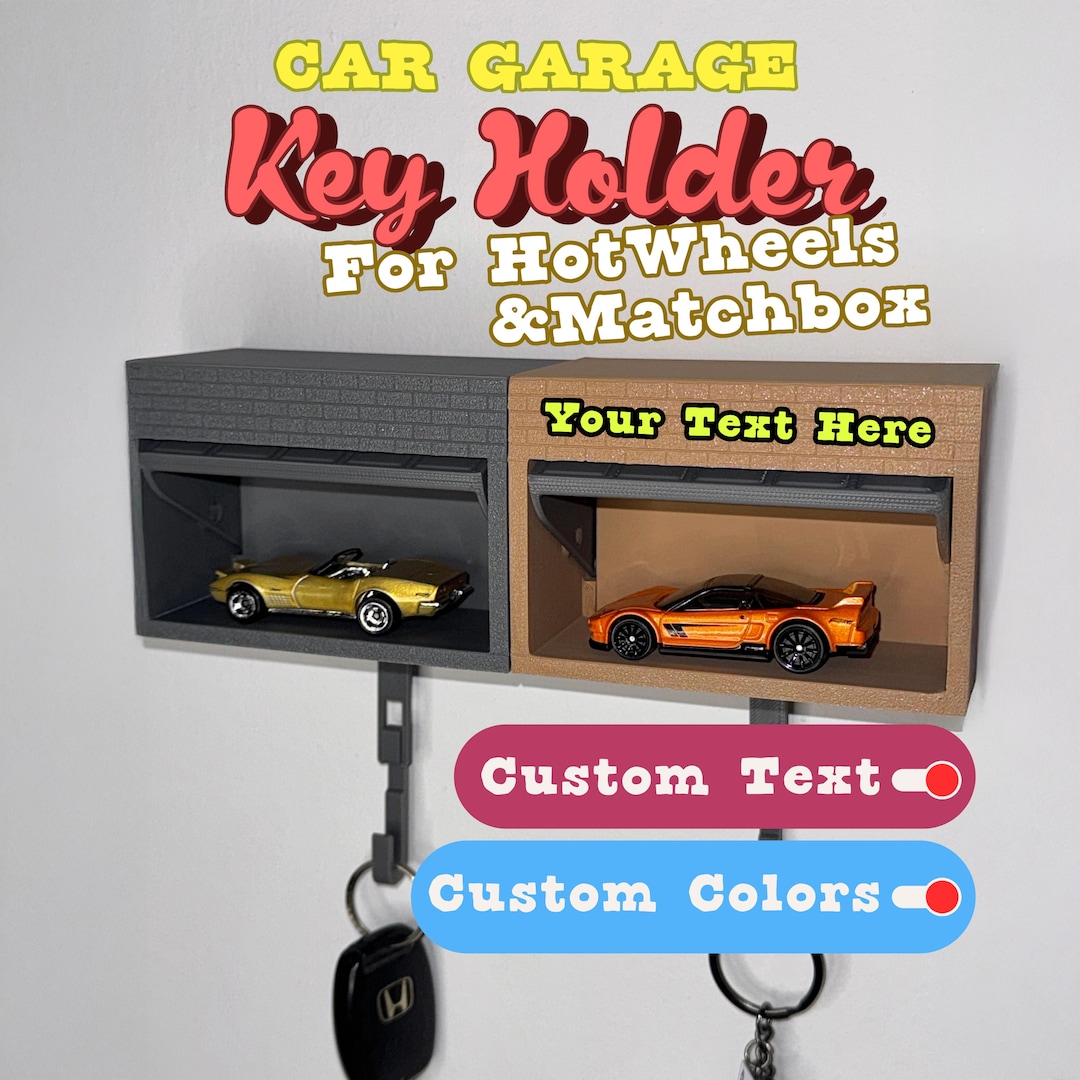 Car Garage Key Holder - Customizable Key Holder - Hot Wheels Car Garage ...