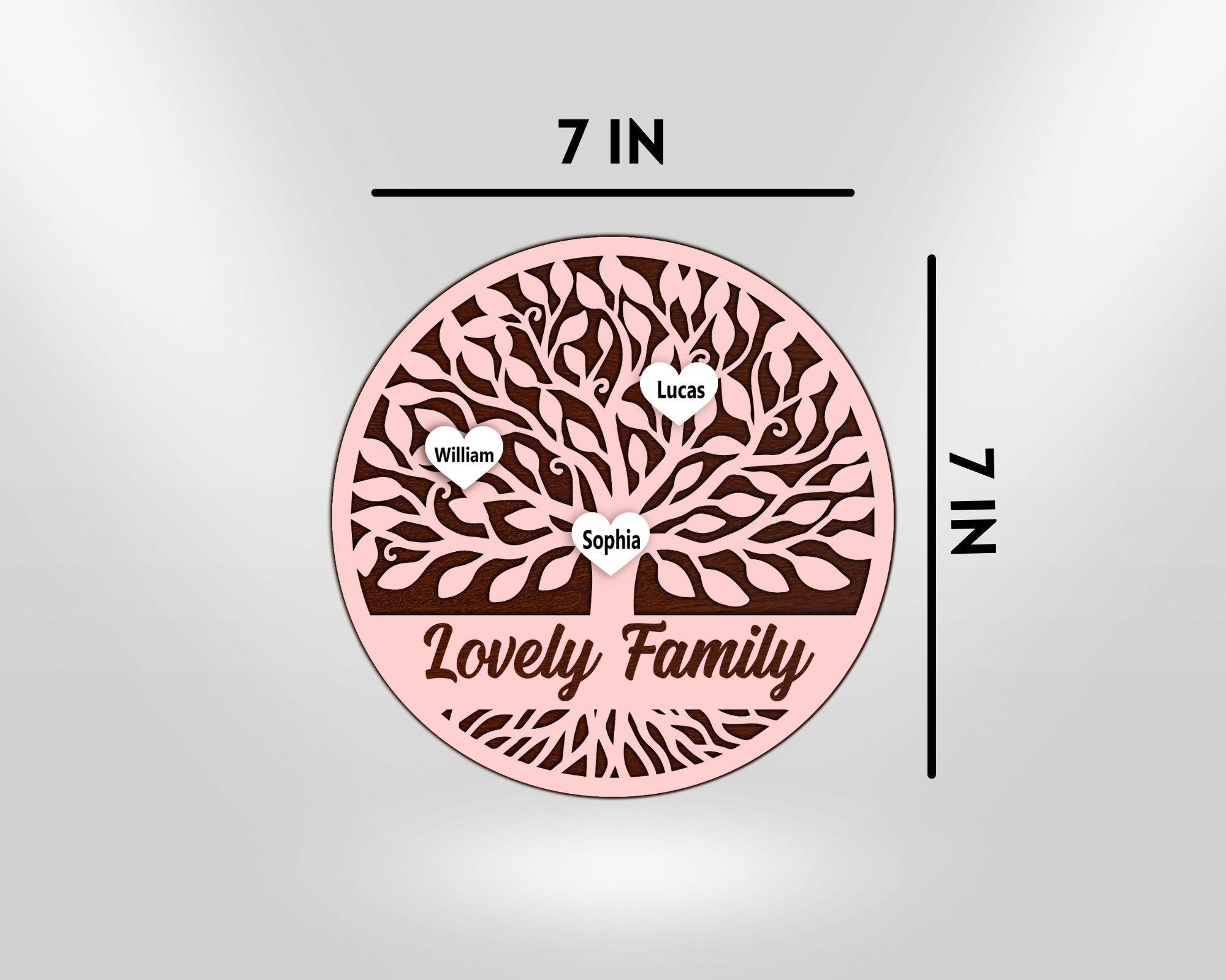 Family Tree Laser Cut Svg Files, SVG Family Tree Laser Cut File, Family ...