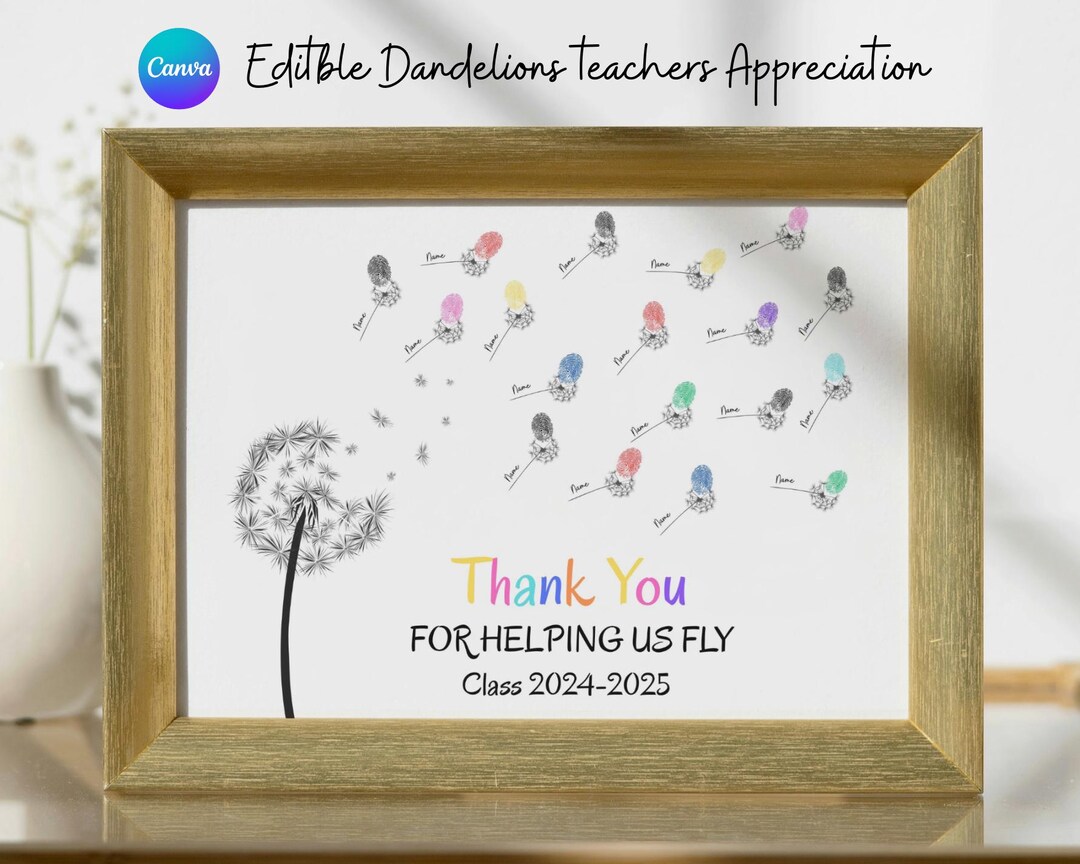 Teacher Appreciation Gift Editable Printable, End of School Keepsake ...