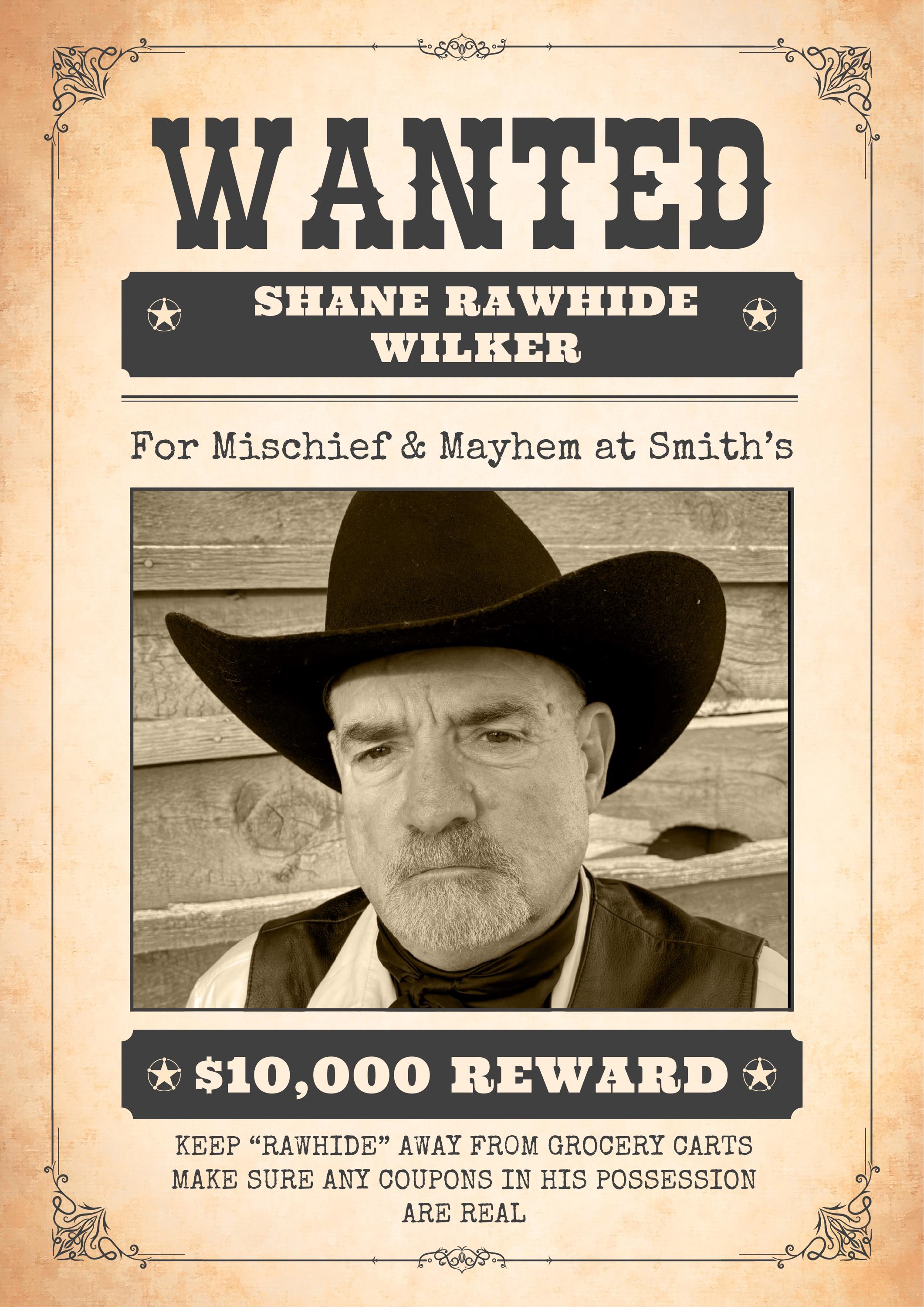 Wanted Posters Canva Template, Outlaw Wild West Party Decor Wanted Sign ...