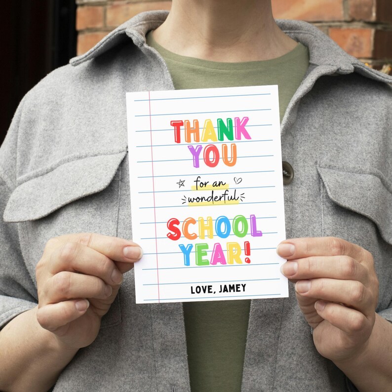 Teacher Appreciation Gift Tags, Thank You Teacher Gift Tag, School ...