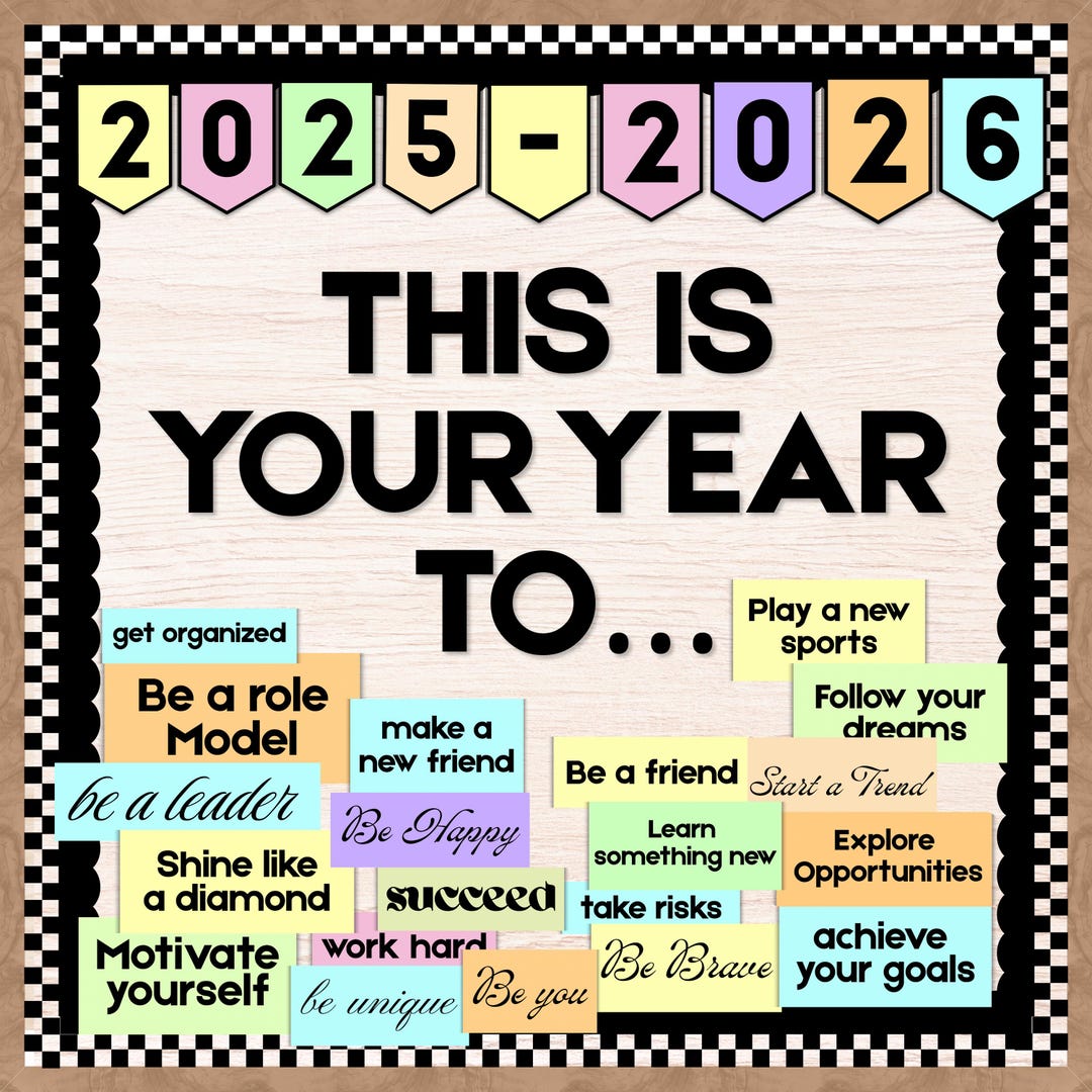 Back to School Motivational Bulletin Board This is Your Year 2025 ...