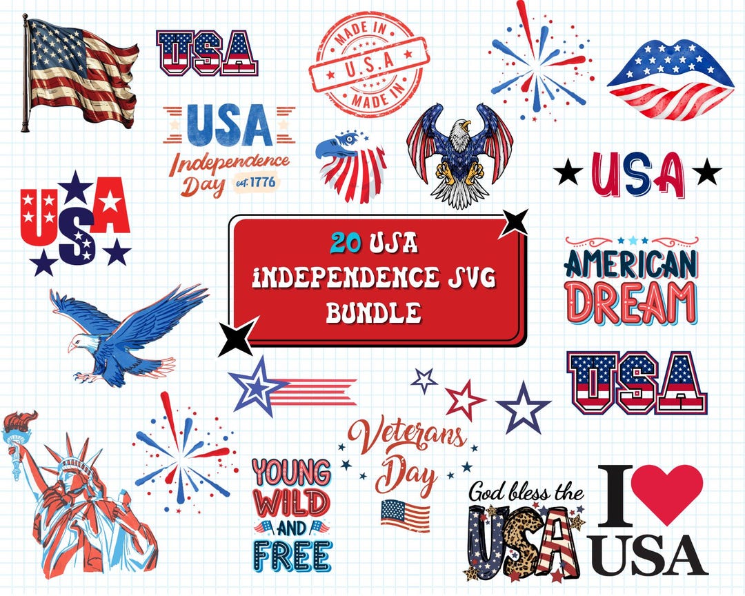4th of July Mega Bundle Svg, Independence Day SVG, Patriotic Bundle ...