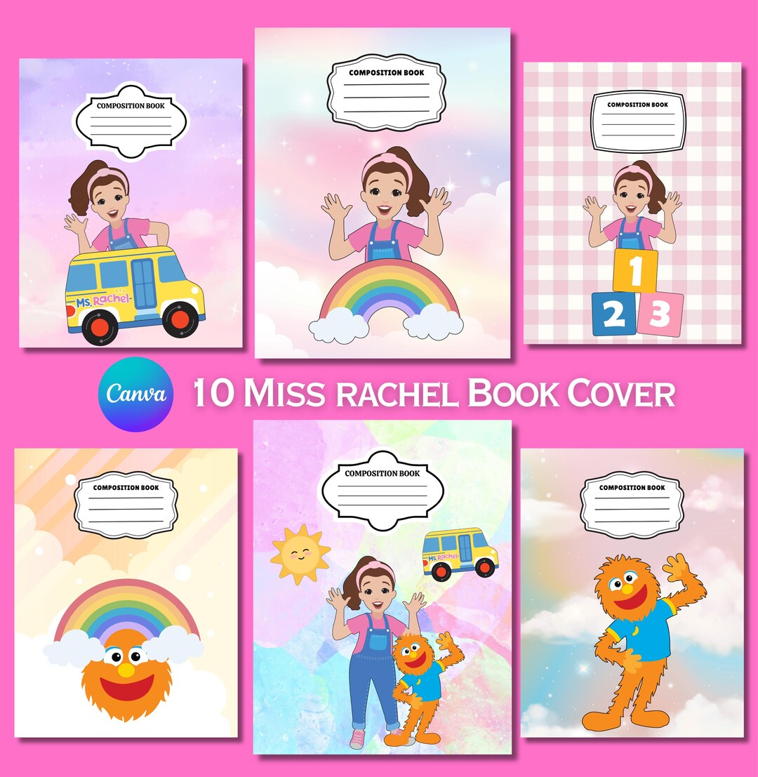 Miss Rachel Composition Book Covers: Rainbow School Decor (digital ...