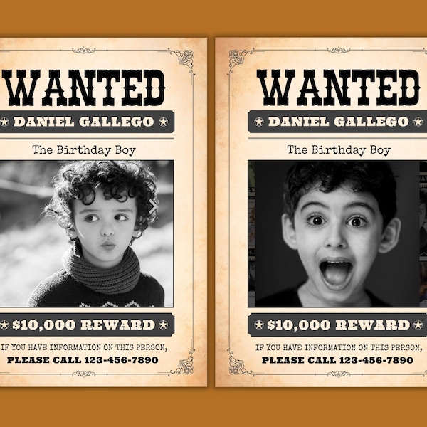 Personalised Wanted Poster - Etsy UK