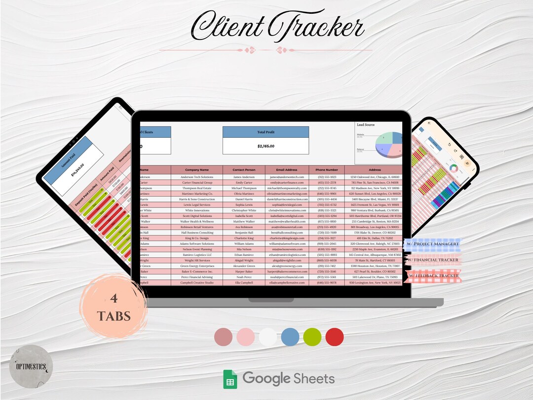 Ultimate Client Tracker Template With Project Management, Financial ...