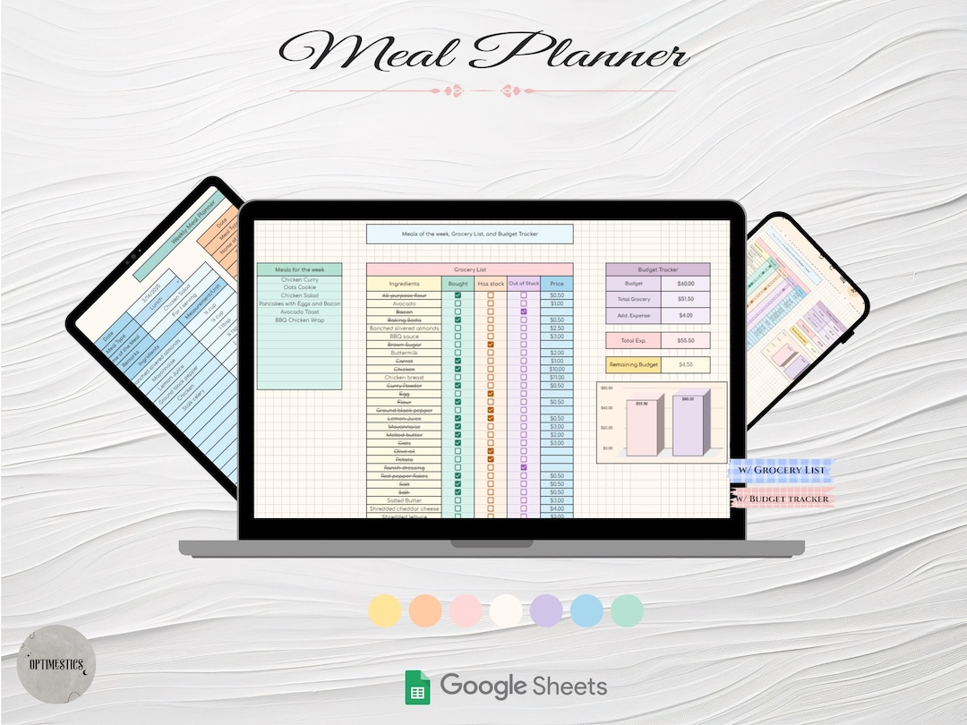 Ultimate Weekly Meal Prep Planner Template With Grocery List Planner ...