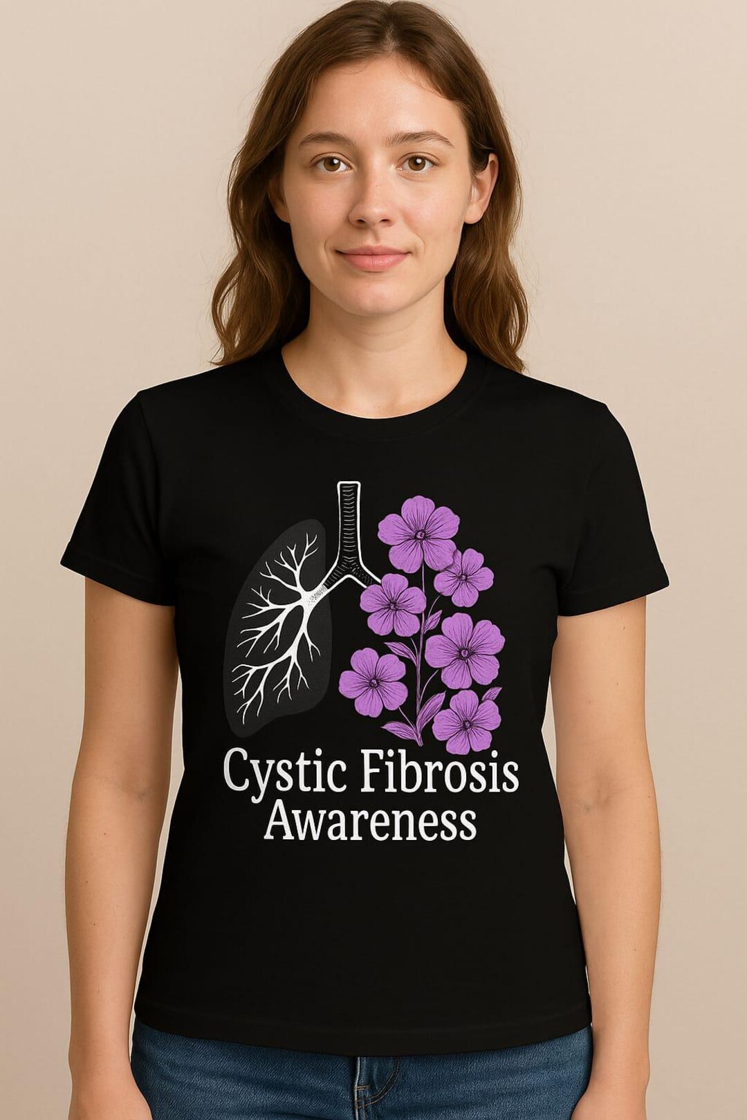 Cystic Fibrosis Awareness Digital Download | Lung and Flowers Printable ...