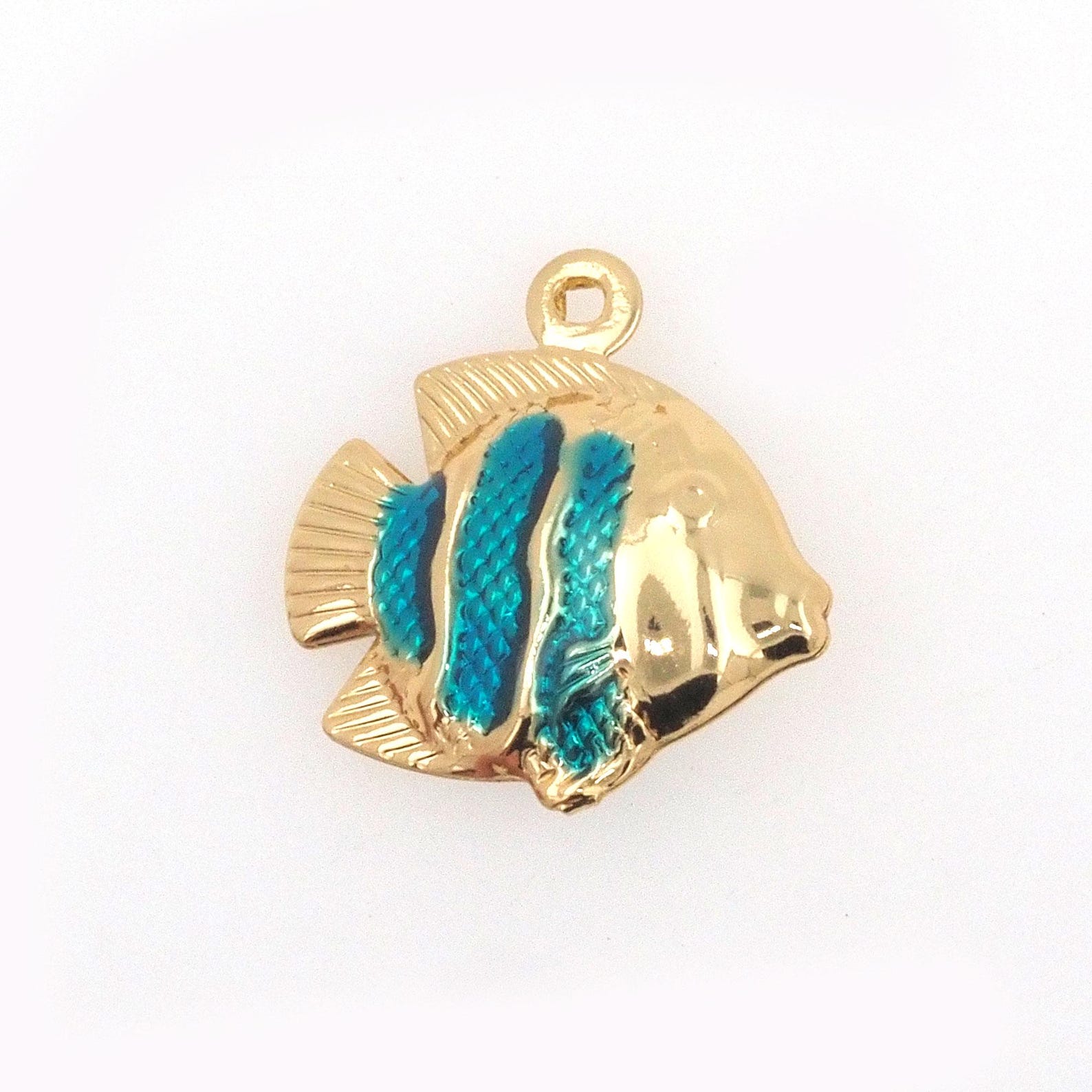 Clownfish Pendant 18K Gold Plated Marine Life Fashion Enamel Clownfish ...