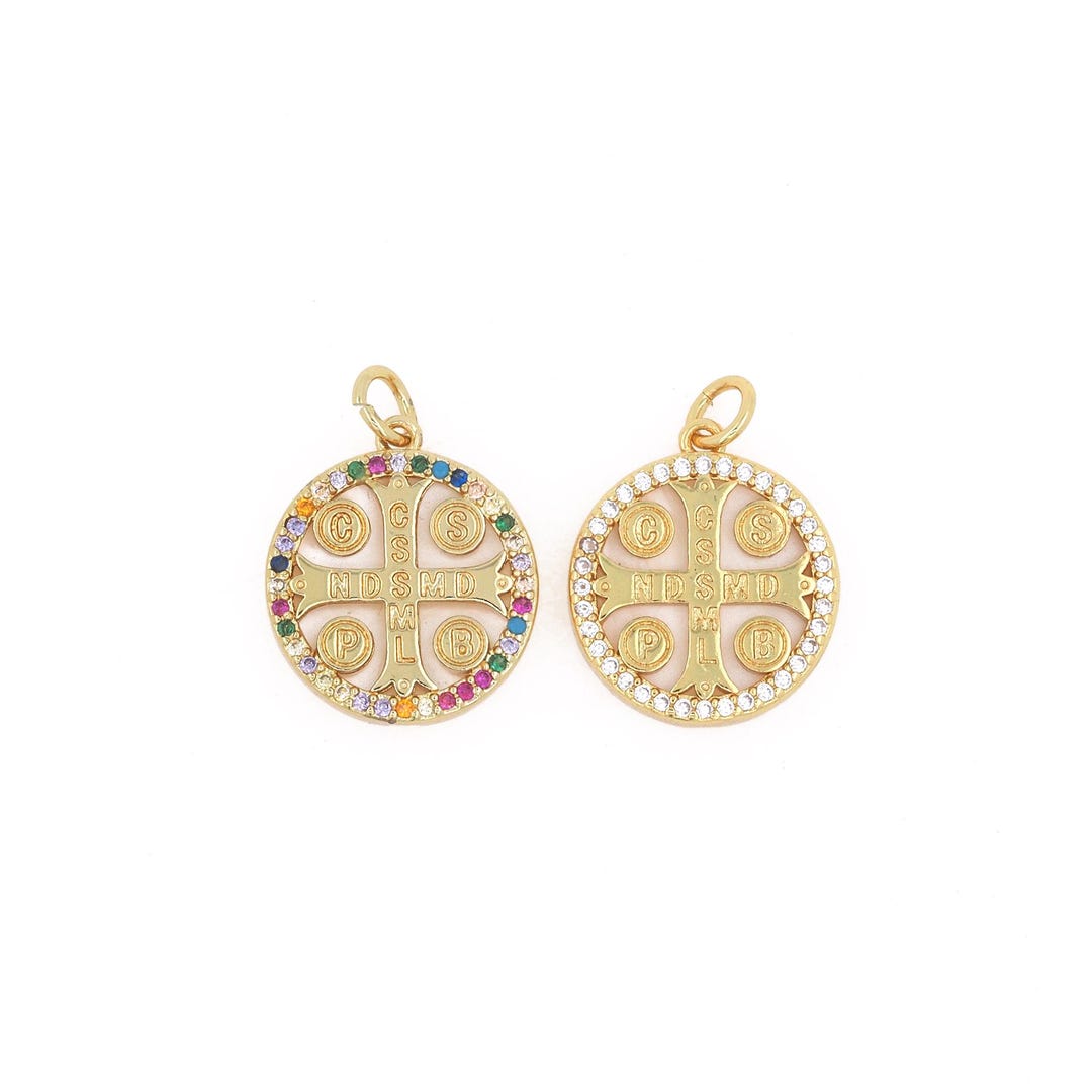 Amulet Pendant, 18K Gold Plated Rune Pendant, Micro-pavé CZ Zircon ...