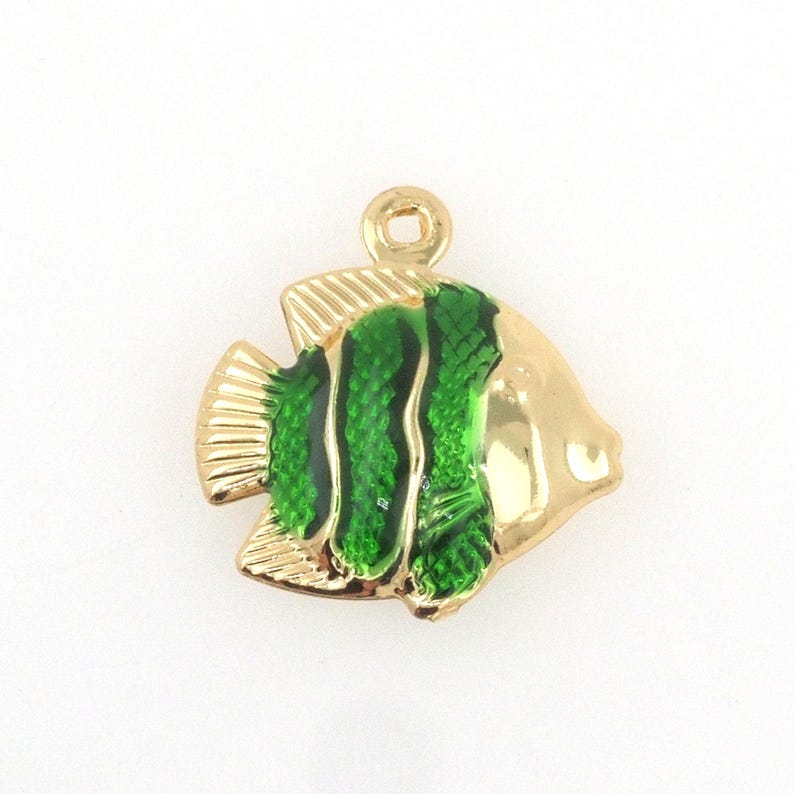 Clownfish Pendant 18K Gold Plated Marine Life Fashion Enamel Clownfish ...
