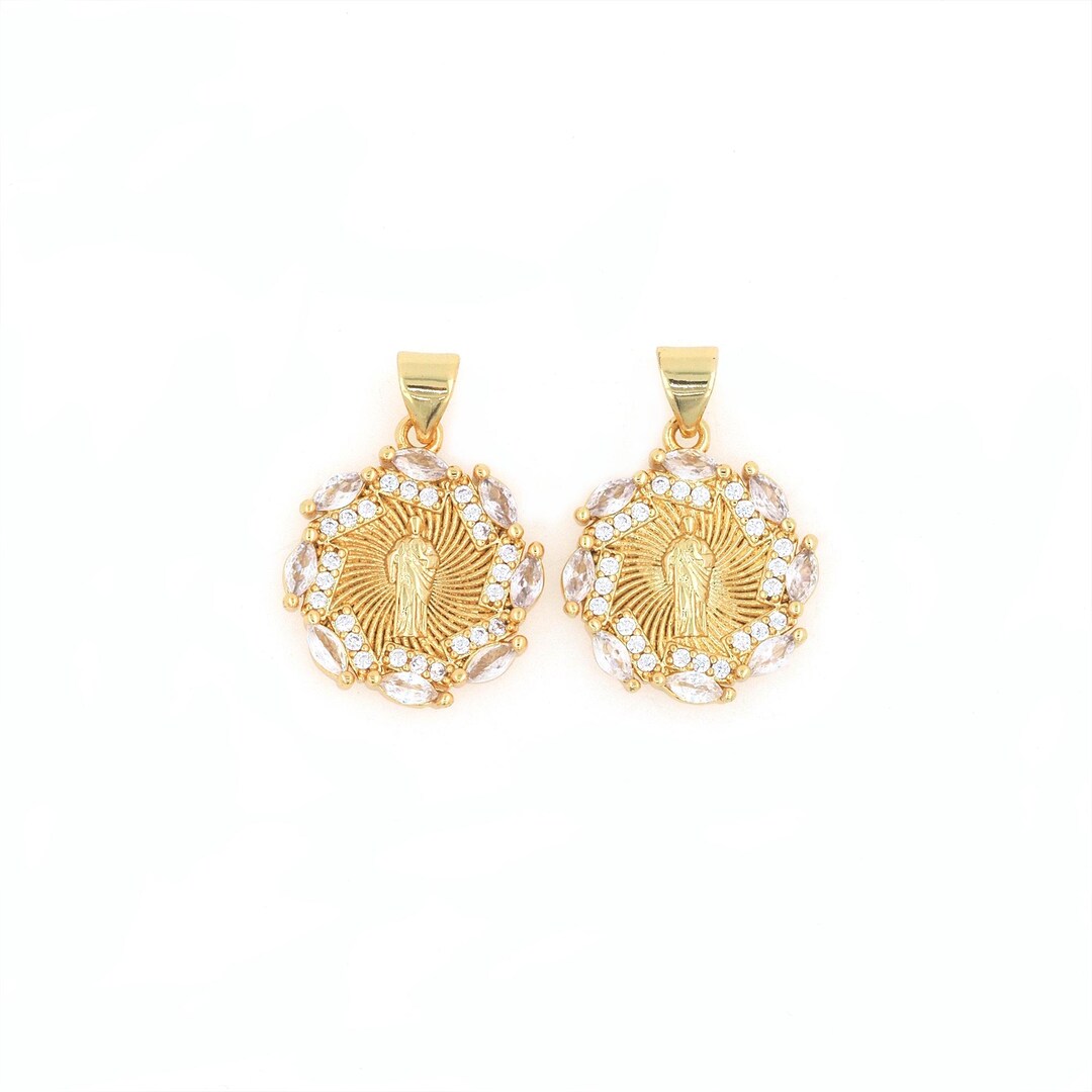 Petal Madonna Pendant 18K Gold Plated Madonna Necklace Fashion Charm ...