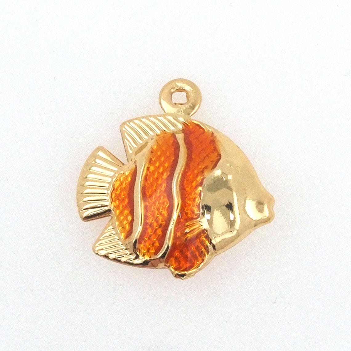 Clownfish Pendant 18K Gold Plated Marine Life Fashion Enamel Clownfish ...