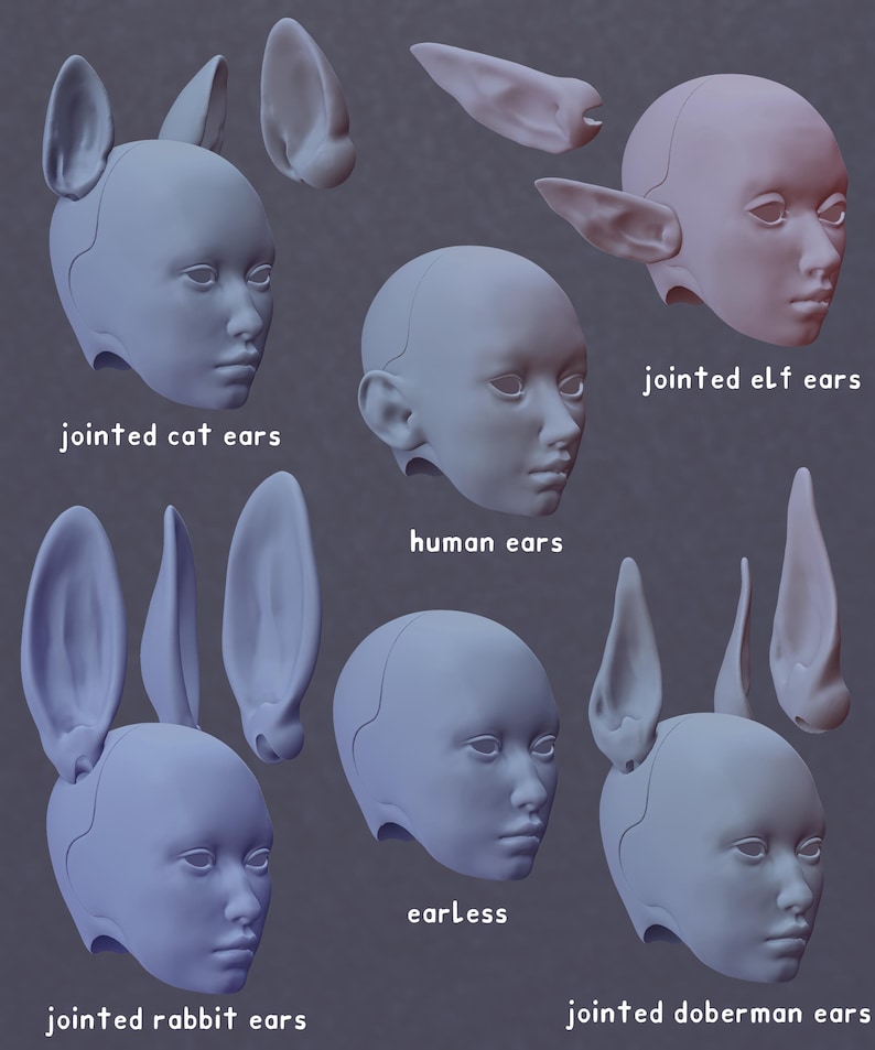 3D Printed SLA 40cm Blank BJD Doll Kit – Fully Customizable for Artists ...