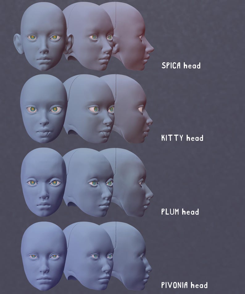 3D Printed SLA 40cm Blank BJD Doll Kit – Fully Customizable for Artists ...