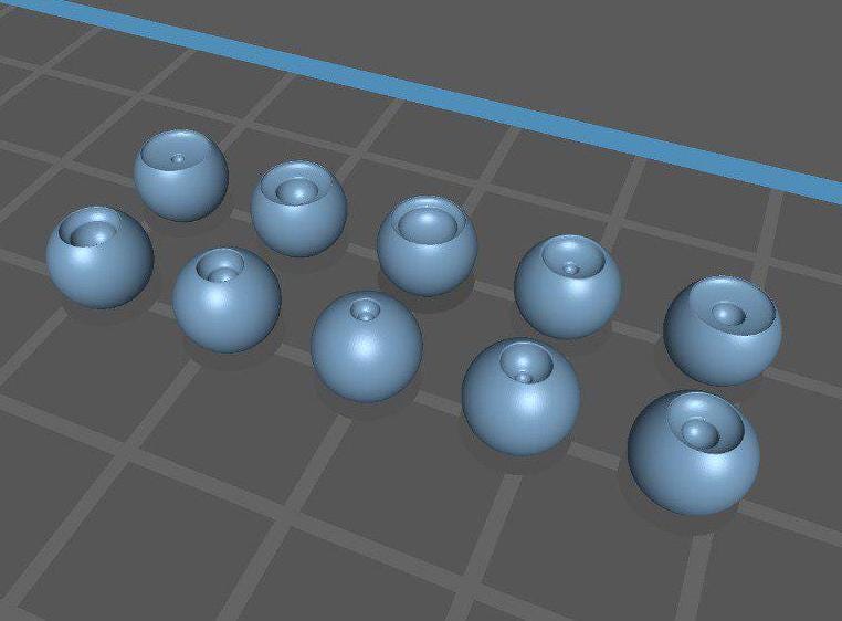 7mm BJD Eyes Base | Digital File for 3d Printing | Different Pupil ...