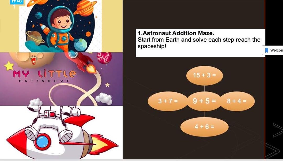Space Themed Math Puzzle - Etsy