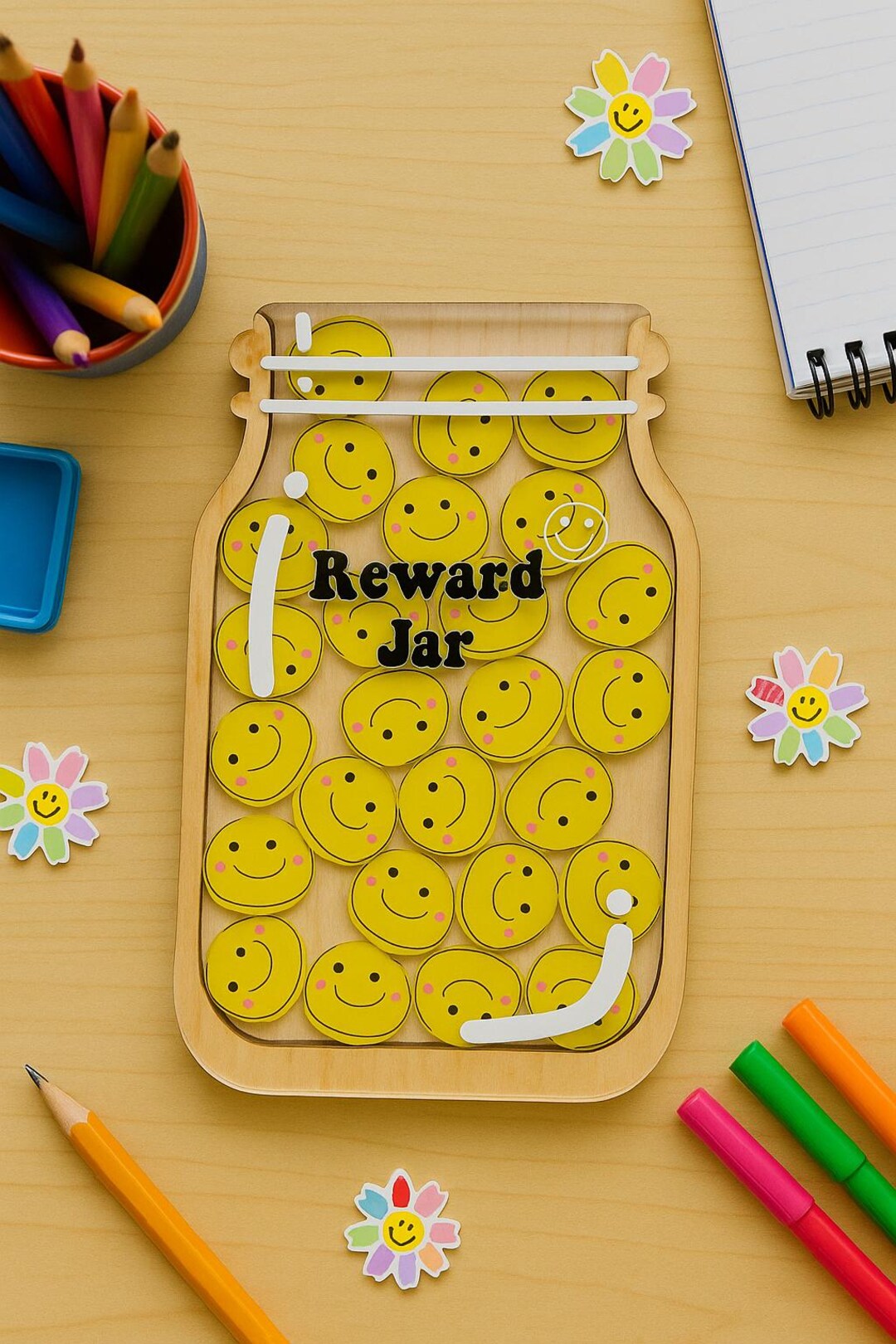 Magnetic Reward Jar With Tokens, Reward System for Kids Behavior ...