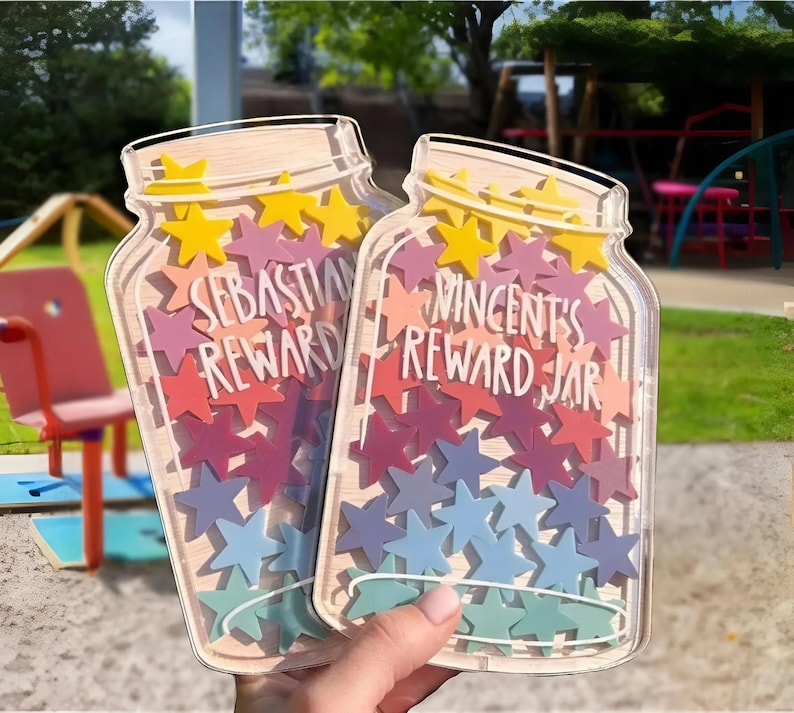 Magnetic Reward Jar With Tokens, Reward System for Kids Behavior ...