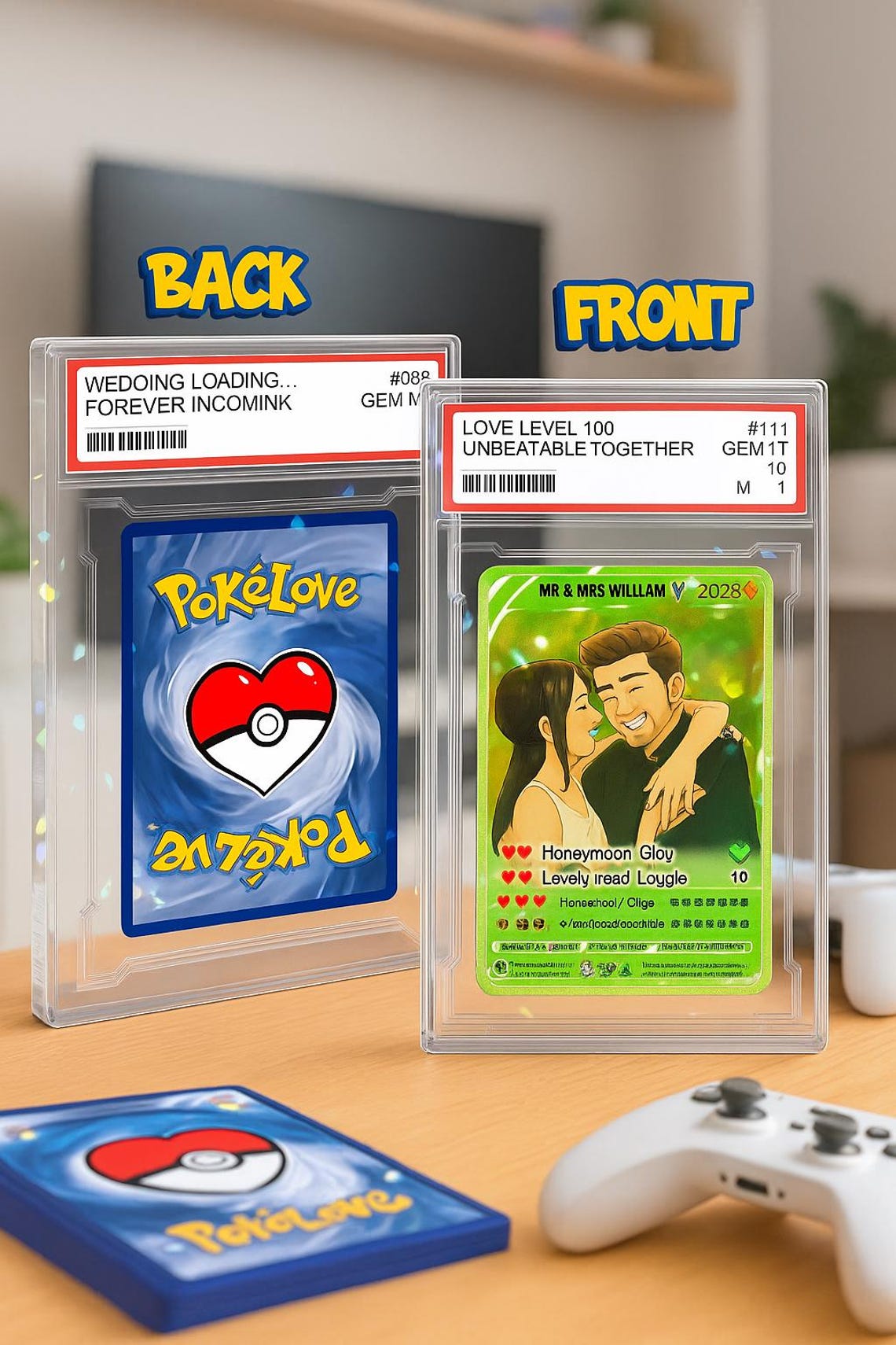 Personalized Pokemon Anniversary Card, Custom Anime Photo Acrylic ...