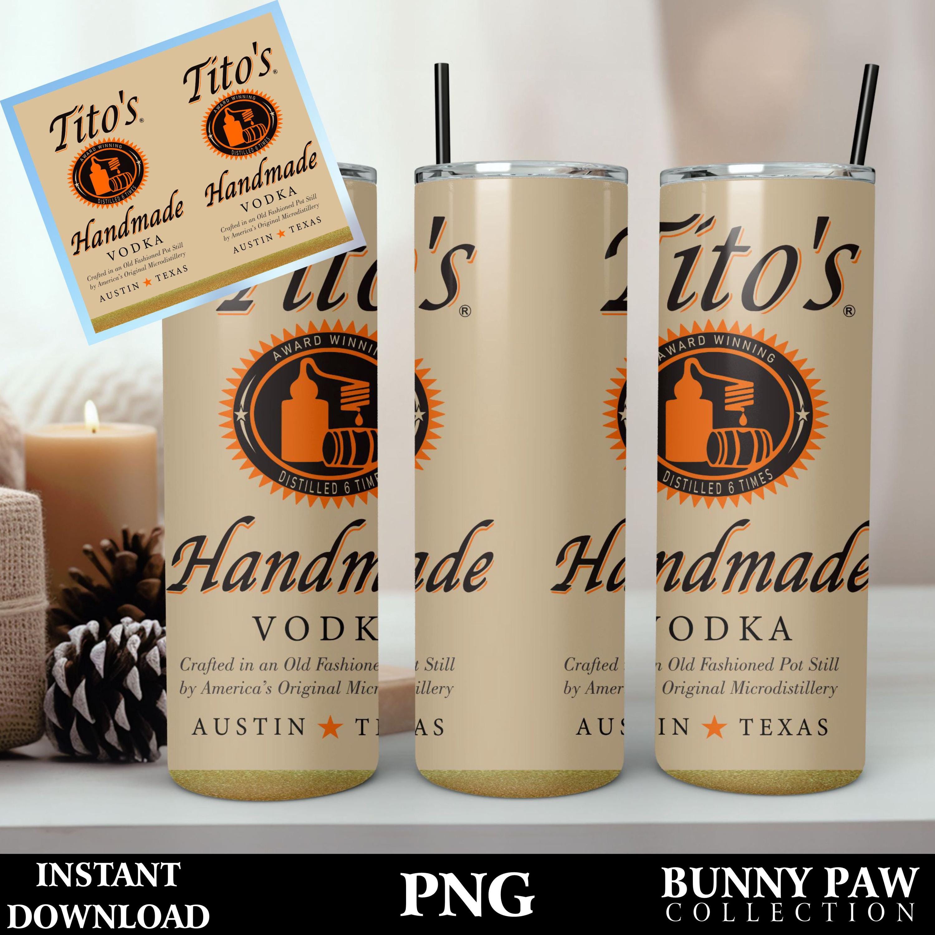 Tito's Tumbler Wrap, Tito's Label Png, Titos Tumbler Vodka Sublimation ...