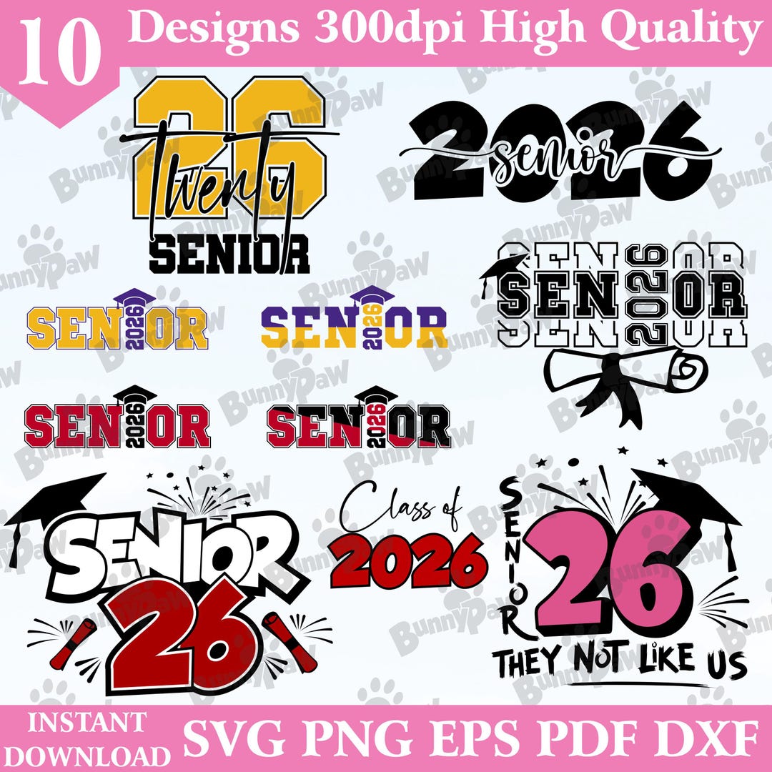Class of 2026 Senior Bundle, Class of 2026 Svg, Senior 2026 Svg ...