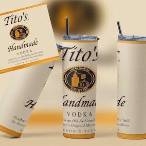 Tito's Tumbler Wrap, Tito's Label, Titos Tumbler Vodka Sublimation Wrap ...