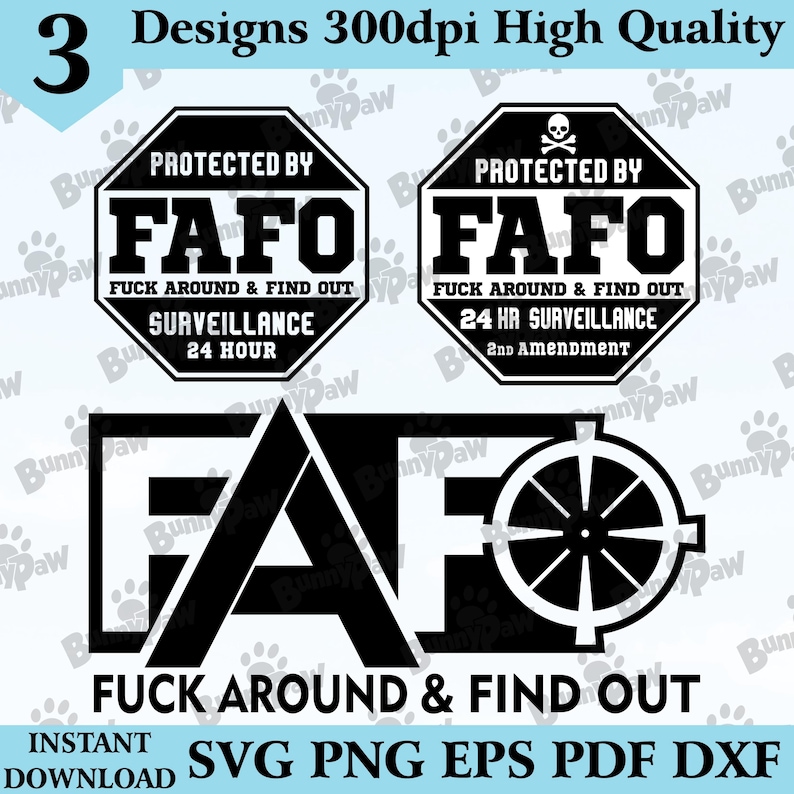 FAFO 2nd Amendment SVG, Security Sign Cut Files (digital Files) - Etsy
