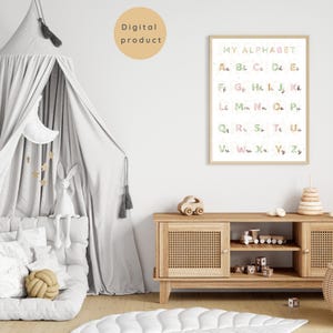 Alphabet Poster – Uppercase & Lowercase ABC Chart – Montessori ...