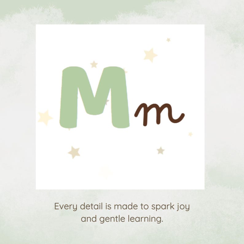 Alphabet Poster – Uppercase & Lowercase ABC Chart – Montessori ...