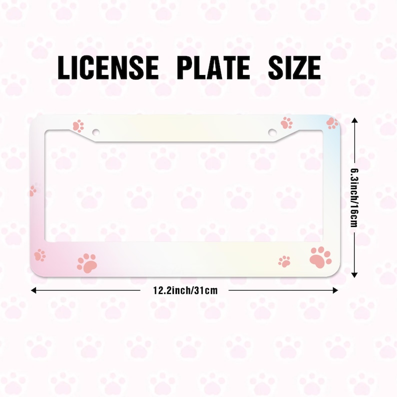 Custom Pet License Plate Frame Pet License Plate Frame License Plate ...