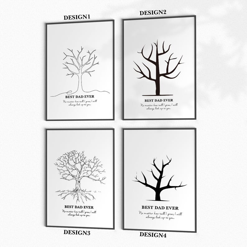 Handprint Family Tree Art Print, Handmade Father's Day Gift, Printable ...