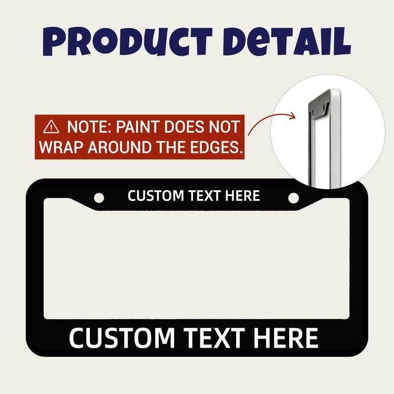 Custom License Plate Frame Personalized Couple Car Decor Cute Romantic ...