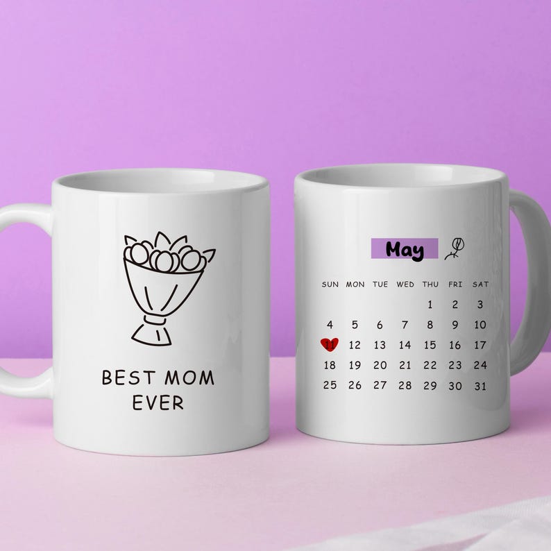 Personalized Calendar Mug, Custom Date Mug, Anniversary Gift, Custom ...