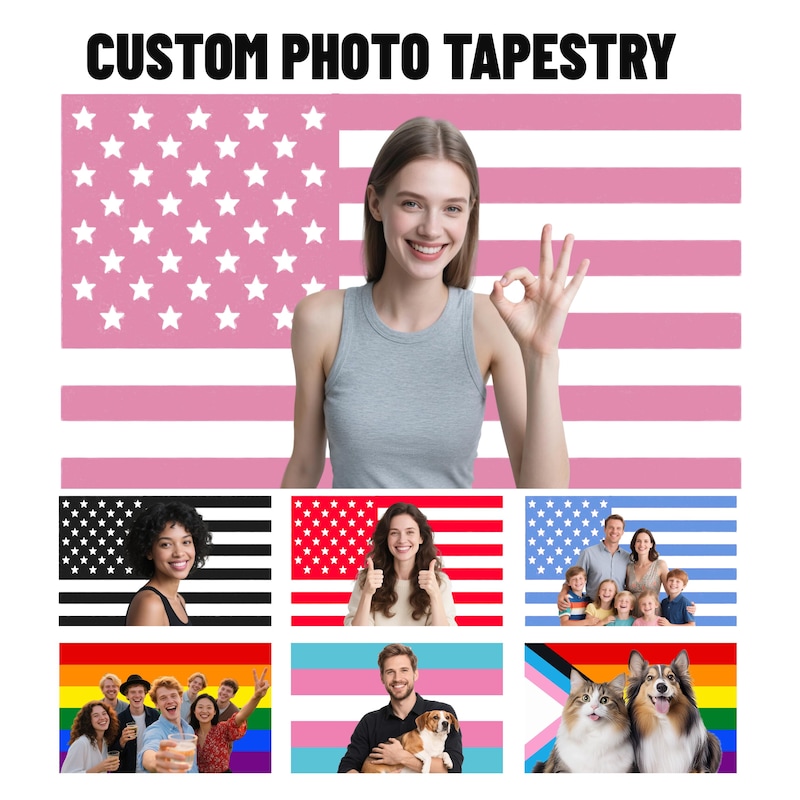 Custom Pink America Flag - Etsy