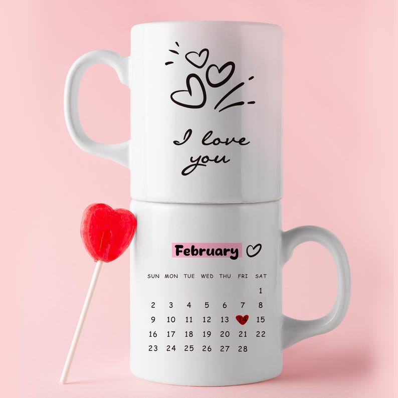 Personalized Calendar Mug, Custom Date Mug, Anniversary Gift, Custom ...