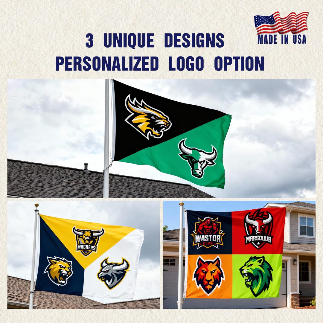 Custom Sport Team Flag Custom Split Teams Flag, Personalized House ...