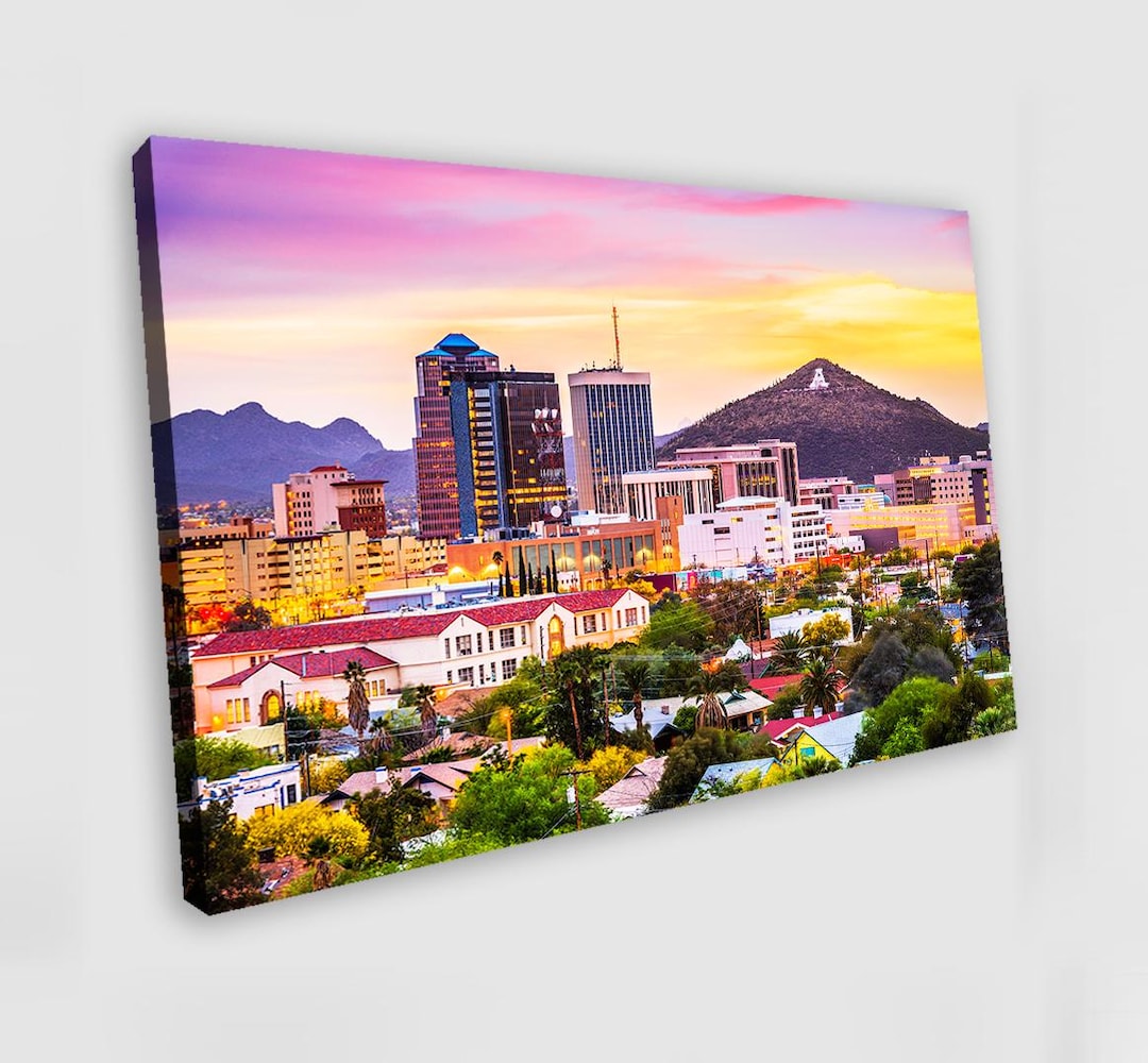 Tucson Arizona Canvas Wall Art Tucson Wall Art Tucson Painting Arizona ...