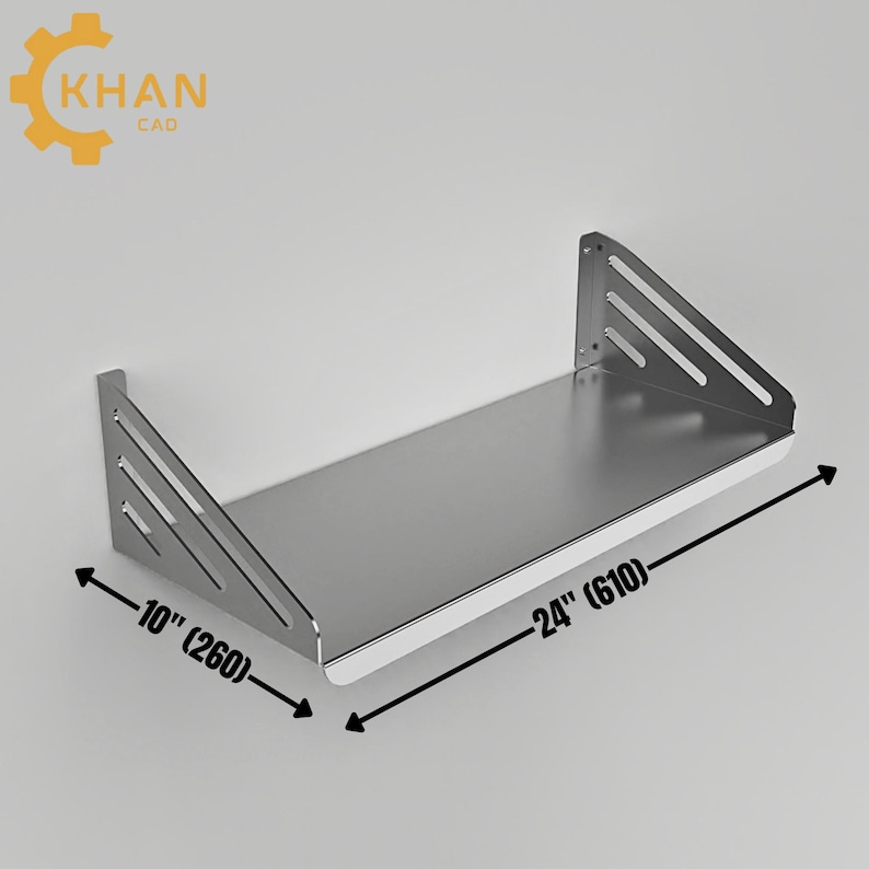 Modern Metal Shelf Bracket Cut File | CNC Laser Design (dxf, Svg, Pdf ...