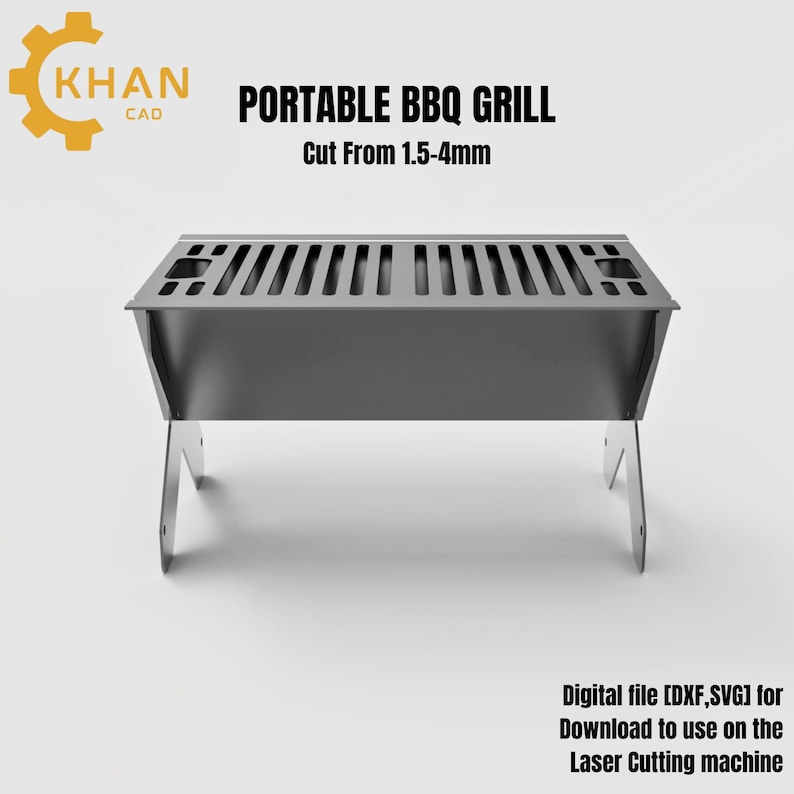 DIY Flat-pack BBQ Grill DXF File: Laser Cut Fire Pit Plan (digital ...