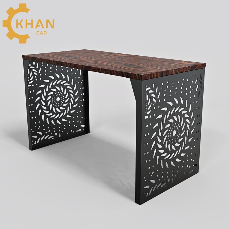 CNC Laser Cut Geometric Desk Panel | Decorative Table Design (digital ...