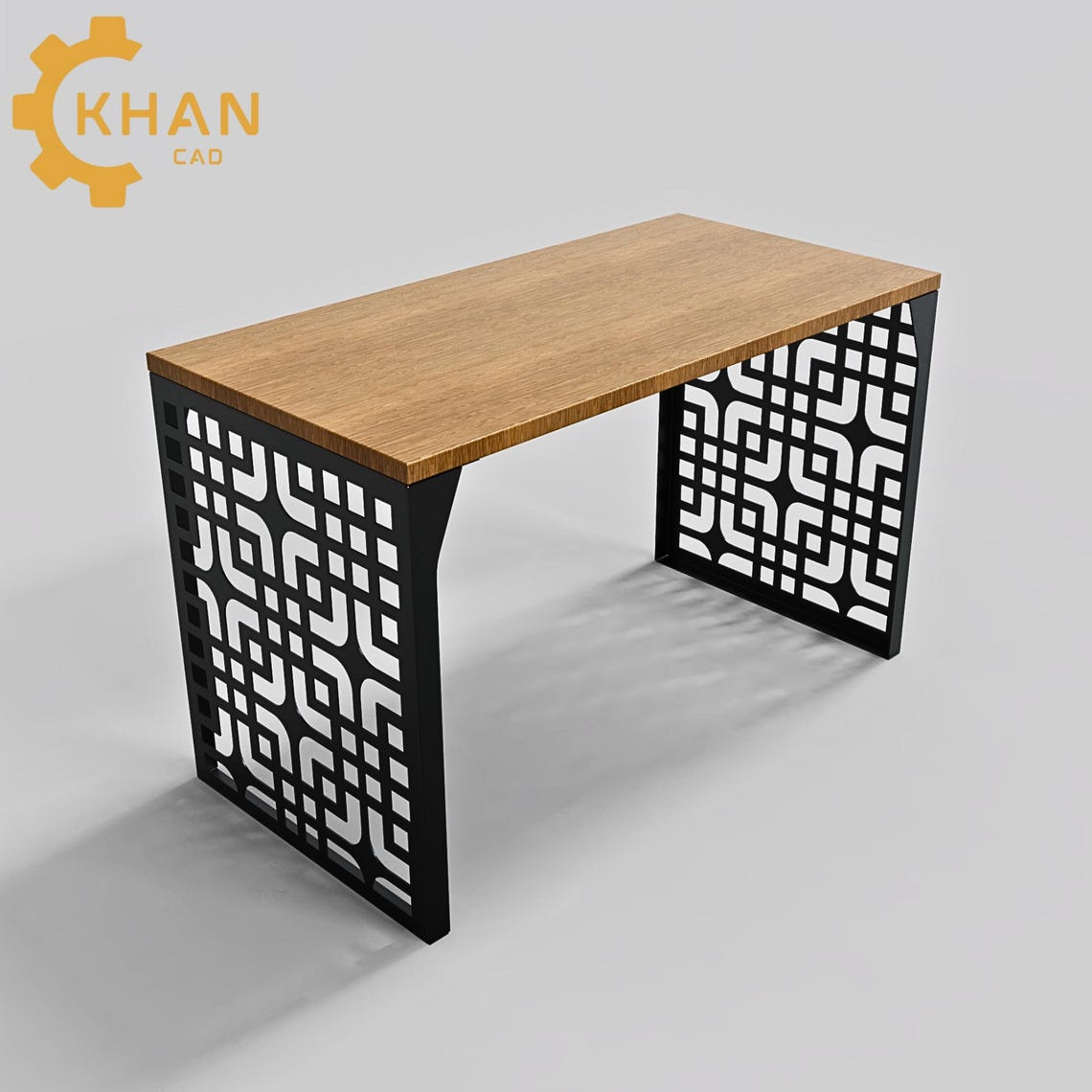 Khancad Modern CNC Office Desk Side Panel | Geometric Laser Cut Design ...