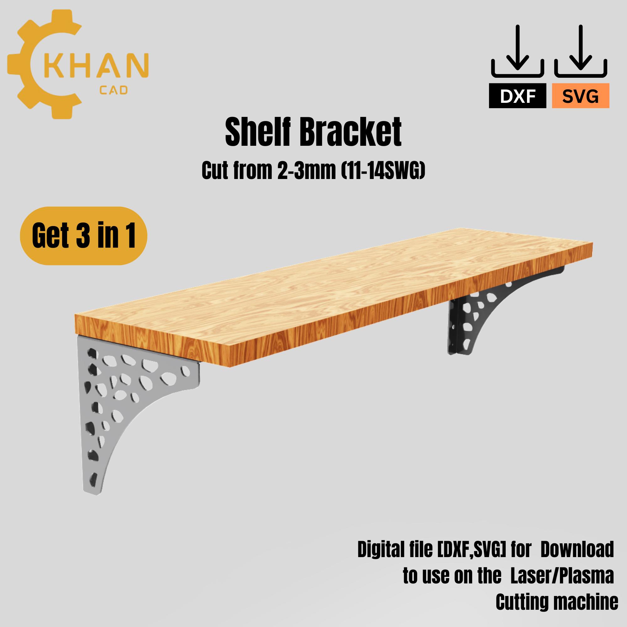 Stylish Metal Shelf Bracket DXF & Svg | CNC Laser Cut Bracket | DIY ...