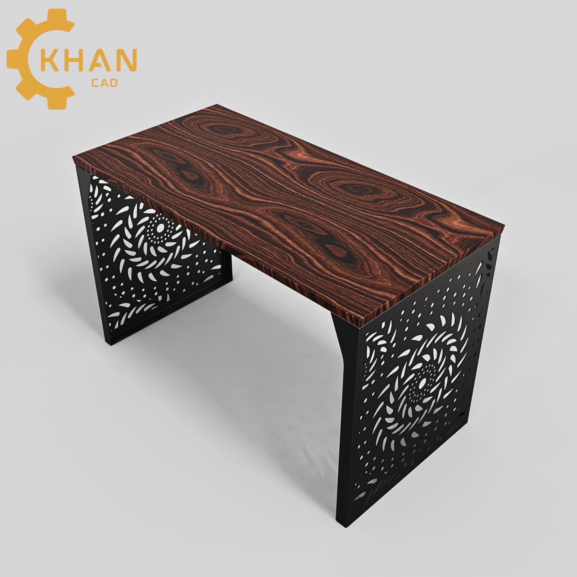 CNC Laser Cut Geometric Desk Panel | Decorative Table Design (digital ...